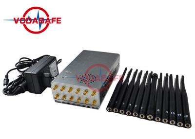China 1W / Band Portable Cell Phone Jammer With Built - In Fan / 10000mAh Battery for sale
