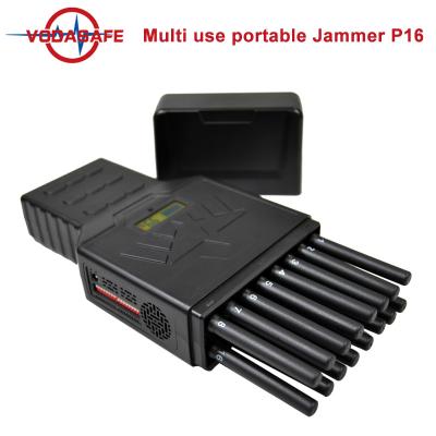 China GPS Tracker 12000mAh 16Watt 5.8GHZ Handheld Signal Jammer for sale