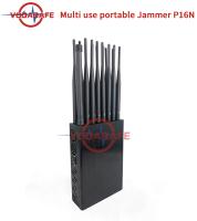 China 175MHz  16 Bands 16Watt 2.4GH Cell Phone Signal Disruptor for sale
