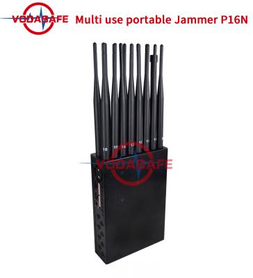 China 12000mAh 16W Portable Signal Blocker 25m Cell Phone Signal Interrupter for sale