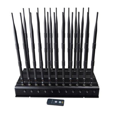 China 22 Antennas Mobile Phone Signal Jammer All In One Jamming Device With 2-40M Radius for sale