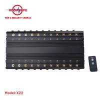China 80m Stationary Cell Signal Disruptor GSM 3G 4G 5G Mobile Phone 22 Bands 46w for sale