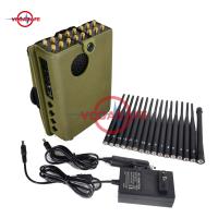 China ICNIRP 12000mAh Handheld Signal Jammer 2G 3G 4G 16W 6 Antennas DC12V for sale