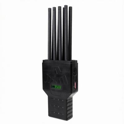 China 3500mAh Handheld Signal Jammer 8 Bands CDMA GSM 2.5dbi Bluetooth for sale