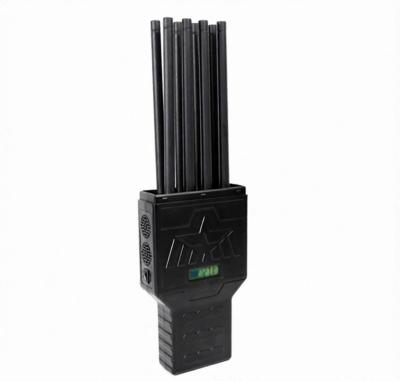China 28W 3500mAh Mobile Phone Signal Jammer CDMA GSM Portable 8 Antennas for sale