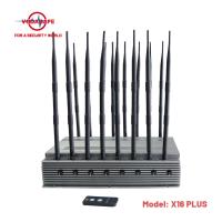 China 80m Cell Phone Signal Jammers 16 Antennas Indoor Using Adjustable 110W for sale