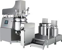China SUS316 Cosmetic Emulsifier Mixer Cream Lotion Hydraulic Lifting Vacuum Emulsifying Homogenizer Mixer Machine for sale