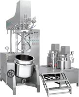 China SUS316 Cosmetic Emulsifier Mixer Cream Lotion Hydraulic Lifting Vacuum Emulsifying Homogenizer Mixer Machine for sale
