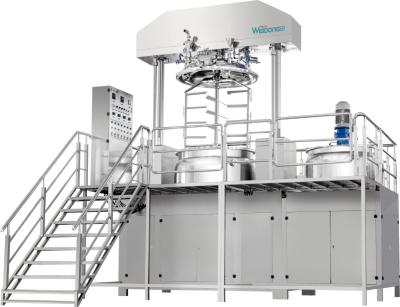 China Automated Cosmetic Emulsifier Mixer Double Shaft Easy Cleaning for sale