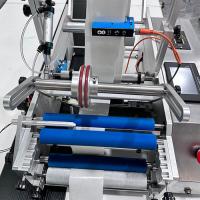 China PLC Semi Automatic Labeling Machine 220V 50HZ Power Stainless Steel Material for sale