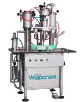 China SUS304 Aerosol Filling Machine Semi Automatic Body Sprays Perfume Safe To Operate for sale