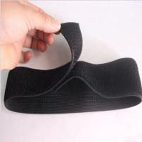 China 20MM-300MM Black and White Elastic Loop Hook and Loop Fastener in 100% Nylon Material for sale