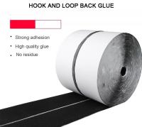 China 20MMX5 Meters Self Adhesive Hook and Loop Strong Rubber Adhesive Glue 30% Nylon 70% Polyester for sale