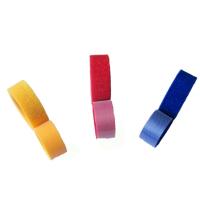 China 38mm Black and White Nylon Hook and Loop Adhesive Tape with Strong Rubber Adhesive Glue for sale