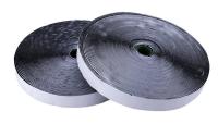 China RTS 30% nylon 70% polyester 20MM black and white adhesive  hook and loop straps with strong rubber adhesive glue for jacket cuff for sale