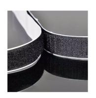 China RTS black and white 25mm 70% nylon 30% self adhesive hook and loop  suppliers with rubber adhesive glue for clothes for sale