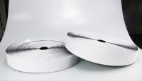 China 30mm Polyester Black and White Heat Resistant Self Adhesive Tape for Curtain Bags for sale