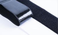 China 30mm Polyester Black and White Heat Resistant Self Adhesive Tape for Curtain Bags for sale