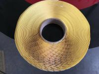 China 22MM diameter 100% polyester   hook and loop self adhesive dots coins with yellow paper liner for sale