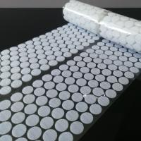 China 15MM 1000 pair piece pack diameter Eco-Friendly  Heat Resistance Self-Adhesive Dot 30% nylon 70% polyester hook and loop coins for sale