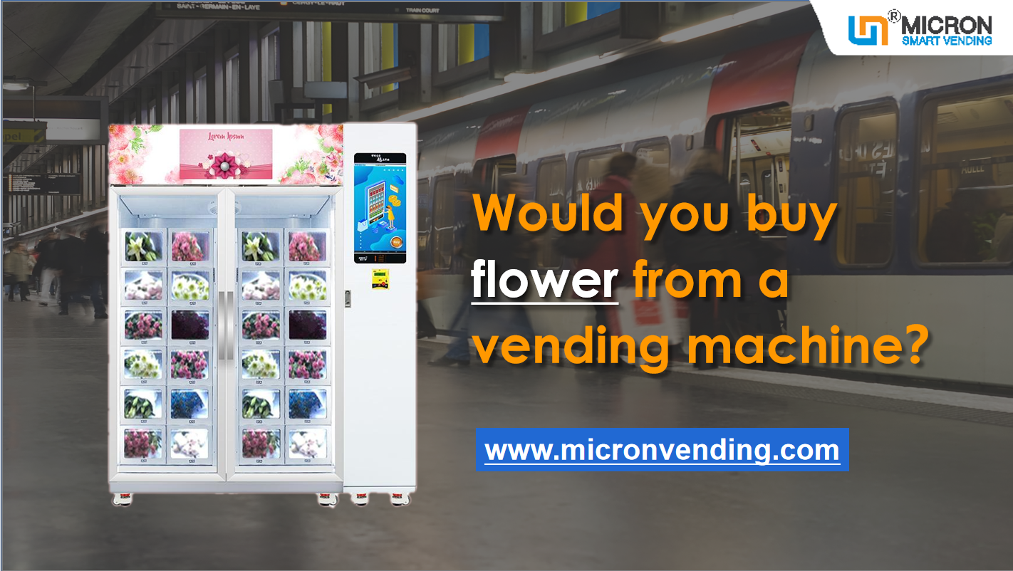 flower vending machine with cooling system