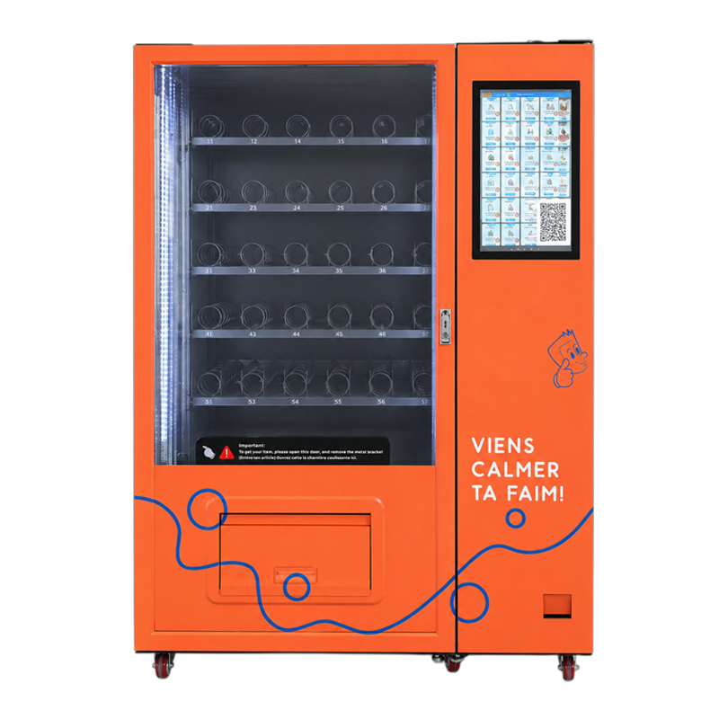 This snack vending machine has a 21.5-inch touch screen.