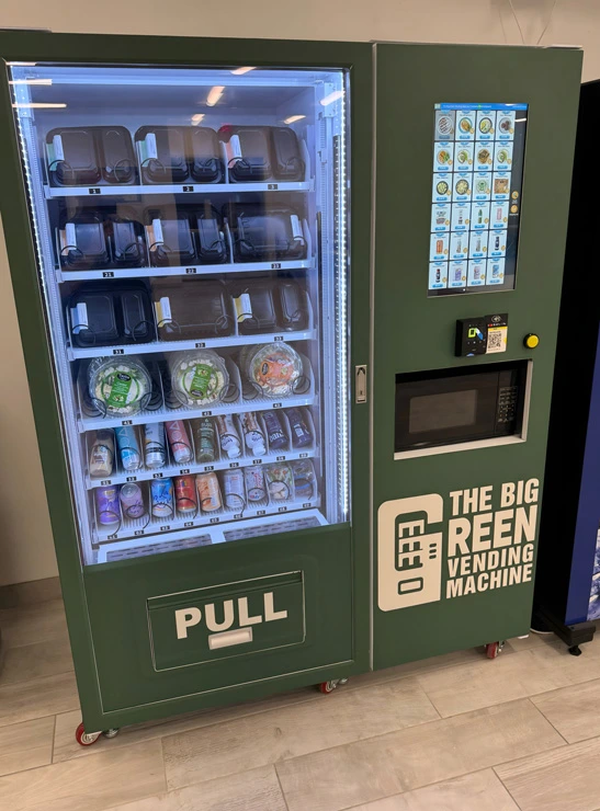This hot food vending machine is suitable for selling boxed meal