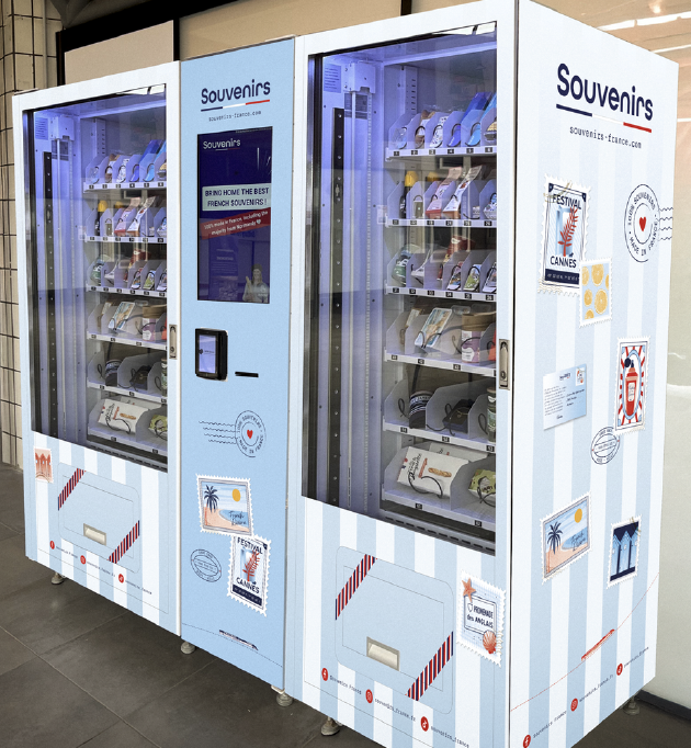 This combo vending machine is suitable for selling souvenir