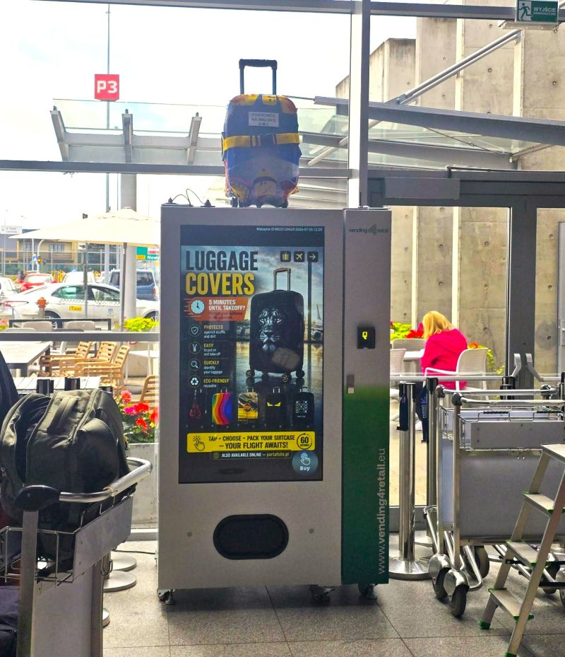 This touch screen vending machine is suitable be placed at airport.