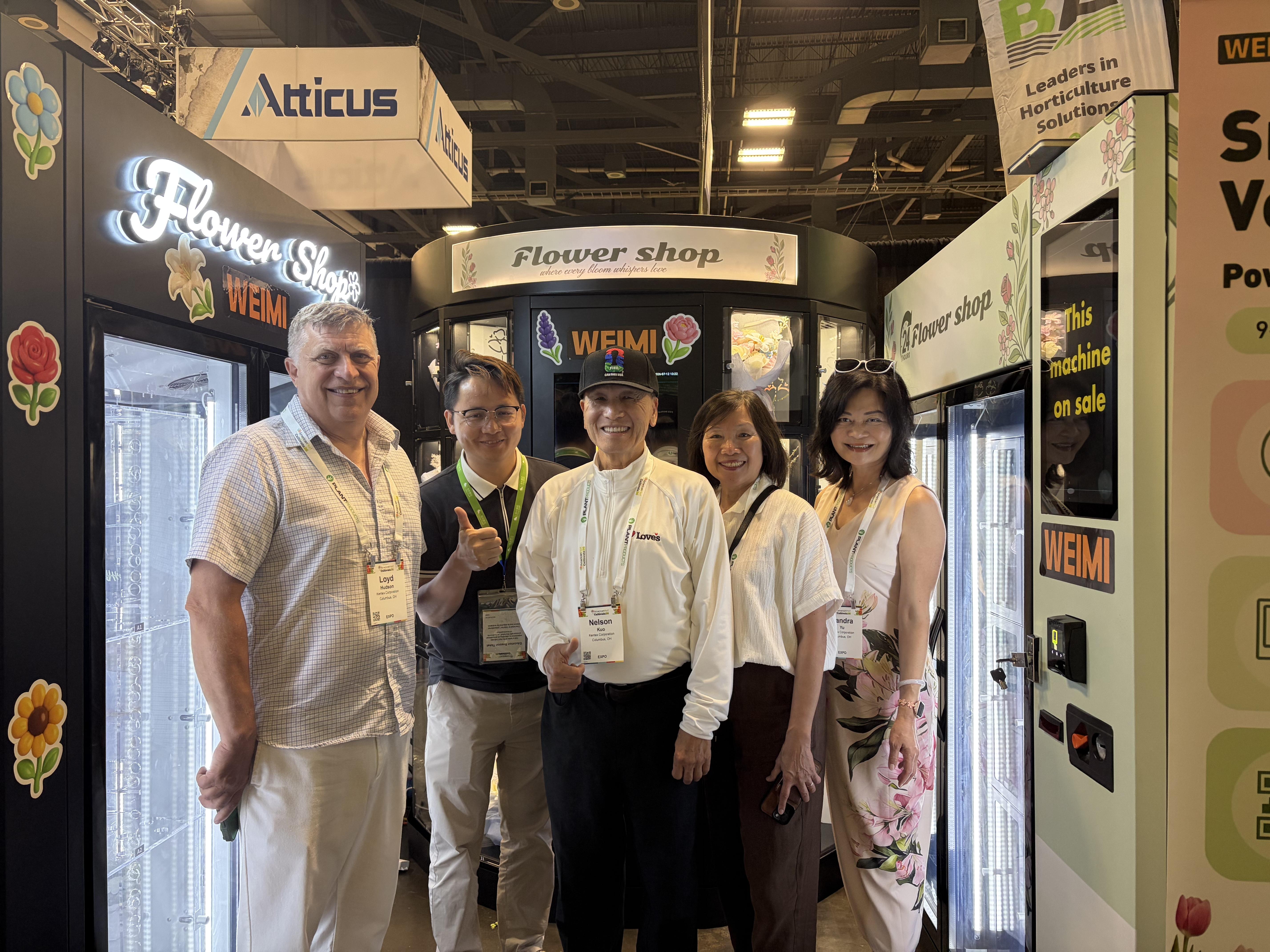 WEIMI sales team attend the flower exhibition.