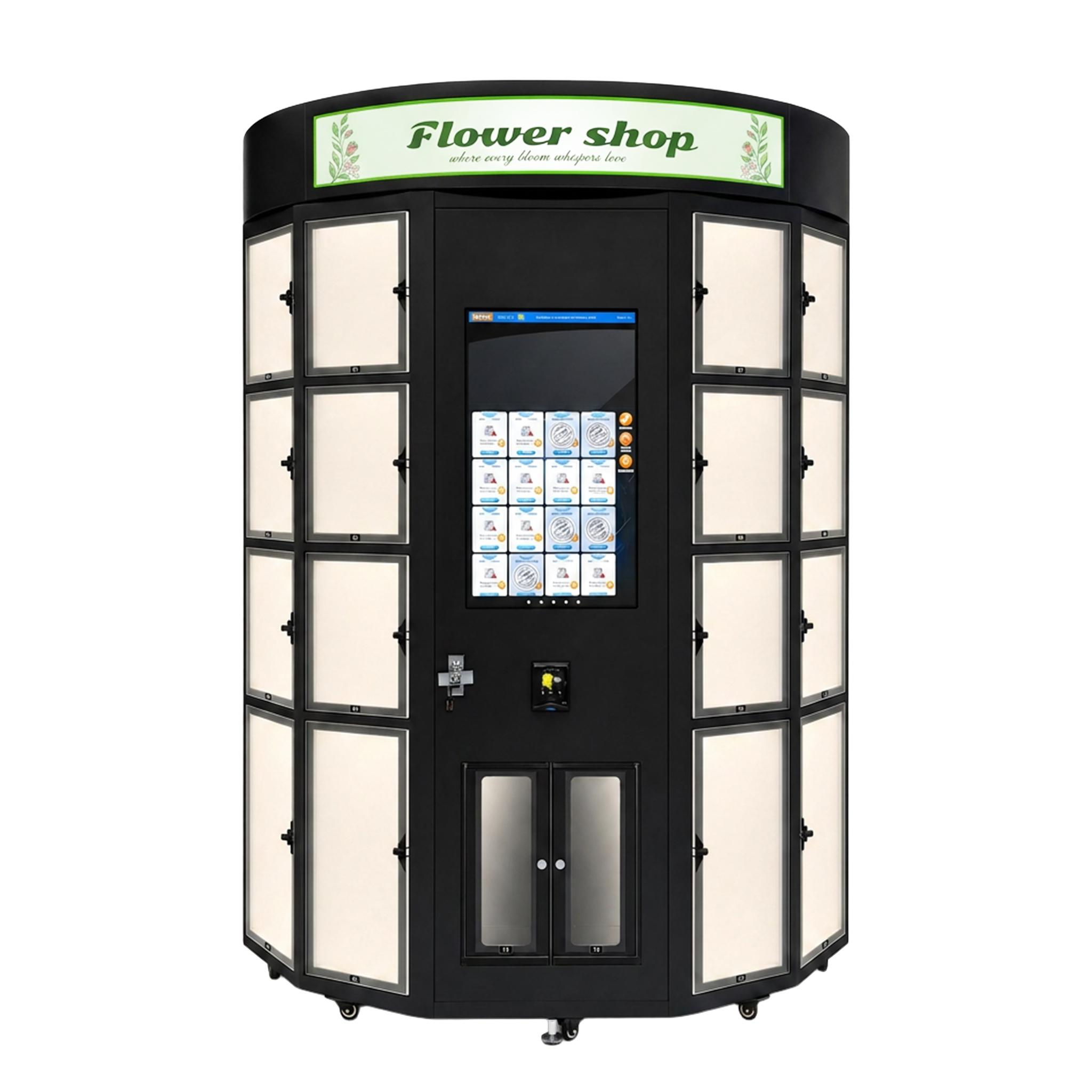 Semi circular flower vending machine