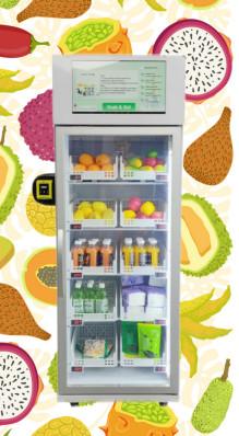 China Fresh Fruit Vegetable Farm Produce Vending Machine With Cooling System Touch Screen for sale