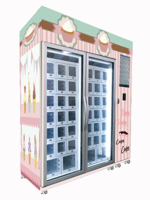 China Cup cake Cooling Locker Vending Machine With 22 Inch Screen 110V for sale