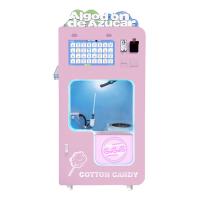China Micron Automatic 32 Fruit Flavor Small Cotton Candy Vending Machine for street food business with afforable price for sale