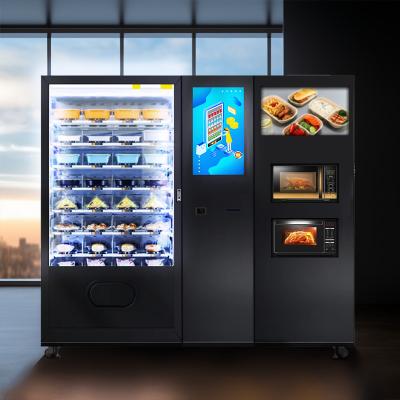 China Healthy Options For Cold Drinks Hot Food Vending Machine In Black for sale