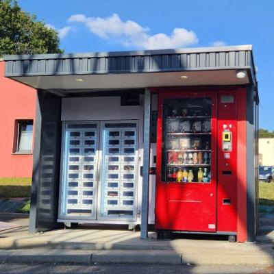 China Black Sheet Metal Cake Vending Machine Quick And Convenient for sale