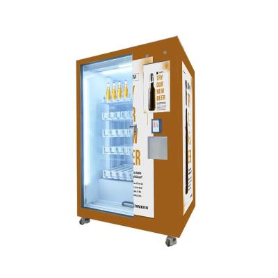 China White Black Or Custom Color And Sticker ID Card Payment System Beer Vending Machine for sale