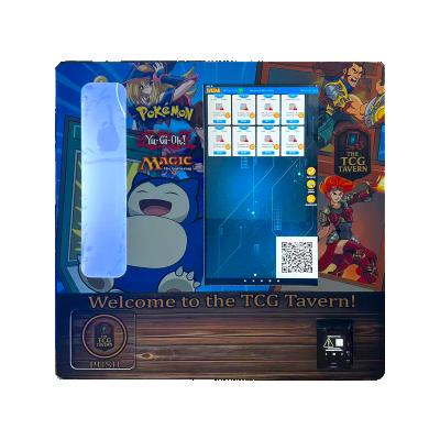 China Mini Wall-mounted Pokemon TCG Vending Machine With Card Reader Custom Stickers for sale