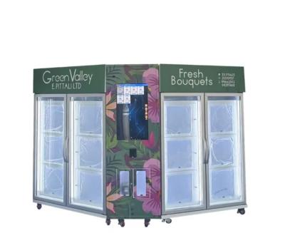 China 2 in 1 Locker Flower Vending Machine with 32 Inch Touch Screen and Cooling System in Shopping Mall for sale