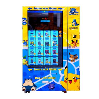 China Big Touch Screen TCG Pokémon Card Vending Machine With Card Reader and Customized Sticker for sale