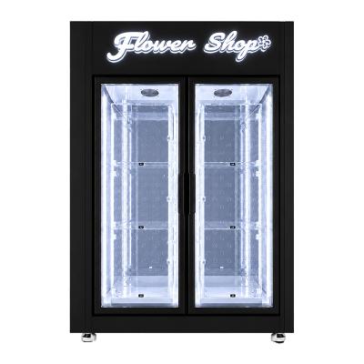 China Transparent Double-Sided Flower Locker Vending Machine With 21.5 Inch Side Screen for Airports Hospitals Shopping Malls and Transit Hubs for sale