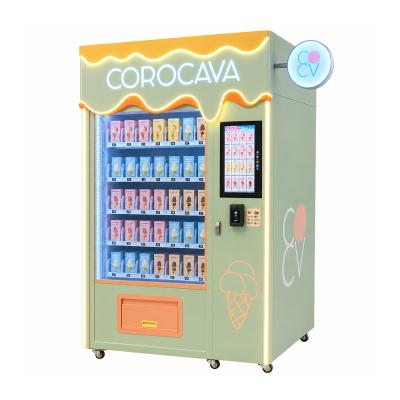 China Commercial Frozen Food Vending Machine with Minus 18 to Minus 20 Degree Freezing and Touchscreen Interface for Frozen Product Sales for sale