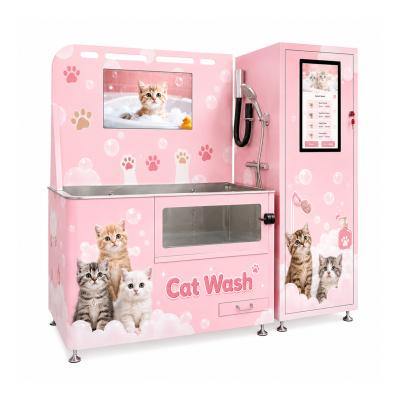 China Dog Wash Machine professional pet wash station offering unattended grooming service with easy operation and multiple liquid dispensers for sale