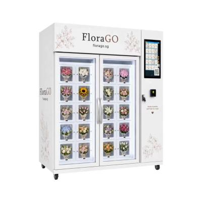 China Flower Vending Machine Equipped with Smart Inventory Control and Refrigerated Compartments for Fresh Flower Sales Anytime for sale