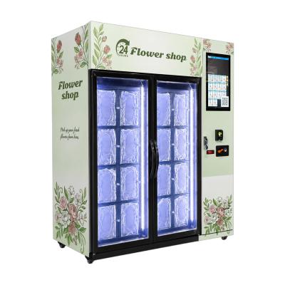 China Flower Vending Machine designed for easy self service flower sales 24 hours a day in high traffic locations airports and malls for sale
