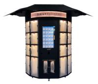 China Flower Vending Machine for 24/7 Retail with Elegant Semi-Circle Locker Design for sale