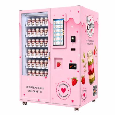 China Snack Food Vending Machine supplying fresh cake and dessert options for customers during late night or after work hours for sale