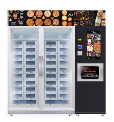 China Pizza Cooling Locker Vending Machine With Microwave Micron smart vending for sale