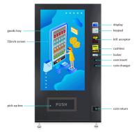China 55 Inch Touch Screen Advertising  Vending Machine And Card Readers for sale
