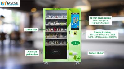 China Automatic Hotel  Vending Machine With Advertising Screen Monitor, 22 inch touch screen vening machine, Micron for sale